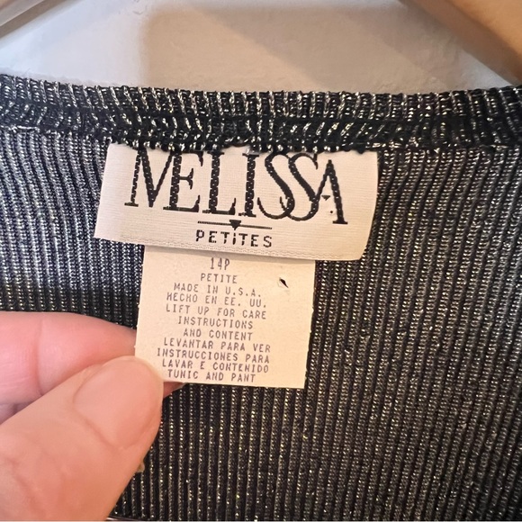 Melissa | Sweaters | Vintage Melissa Silver Metallic Cardigan Sweater ...